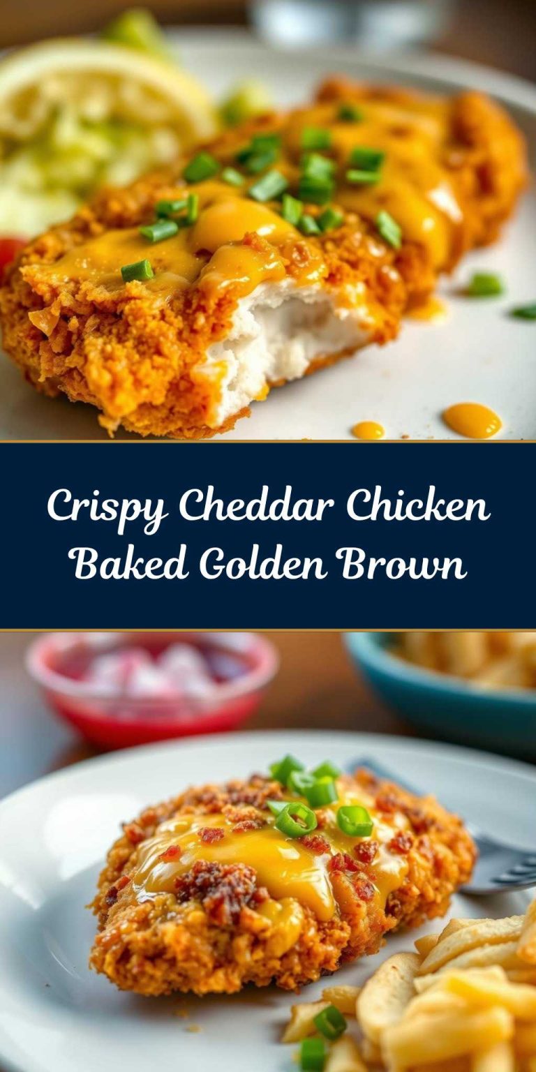 Crispy Cheddar Chicken Baked Golden Brown – Alchemicbites